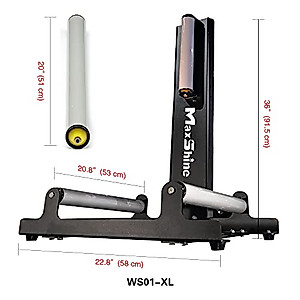 Maxshine Car Detailing Rolling Wheel Stand, WS01-XL, 360 Tire & Wheel Detailing System, Automotive Detailing Equipment, Rim Cleaner Stand, Tire Cleaner Stand, Tire Shine Applicator Stand (XLarge)