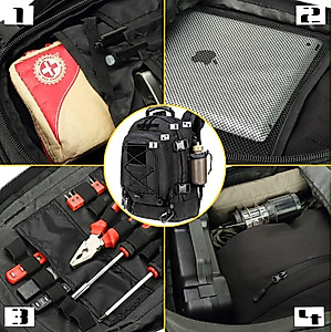 Jungle Leopard 60L Backpack for Men Large Military Backpack Tactical Travel Backpack for Work Camping Hunting Hiking (Color : BP-ZY74-BK)