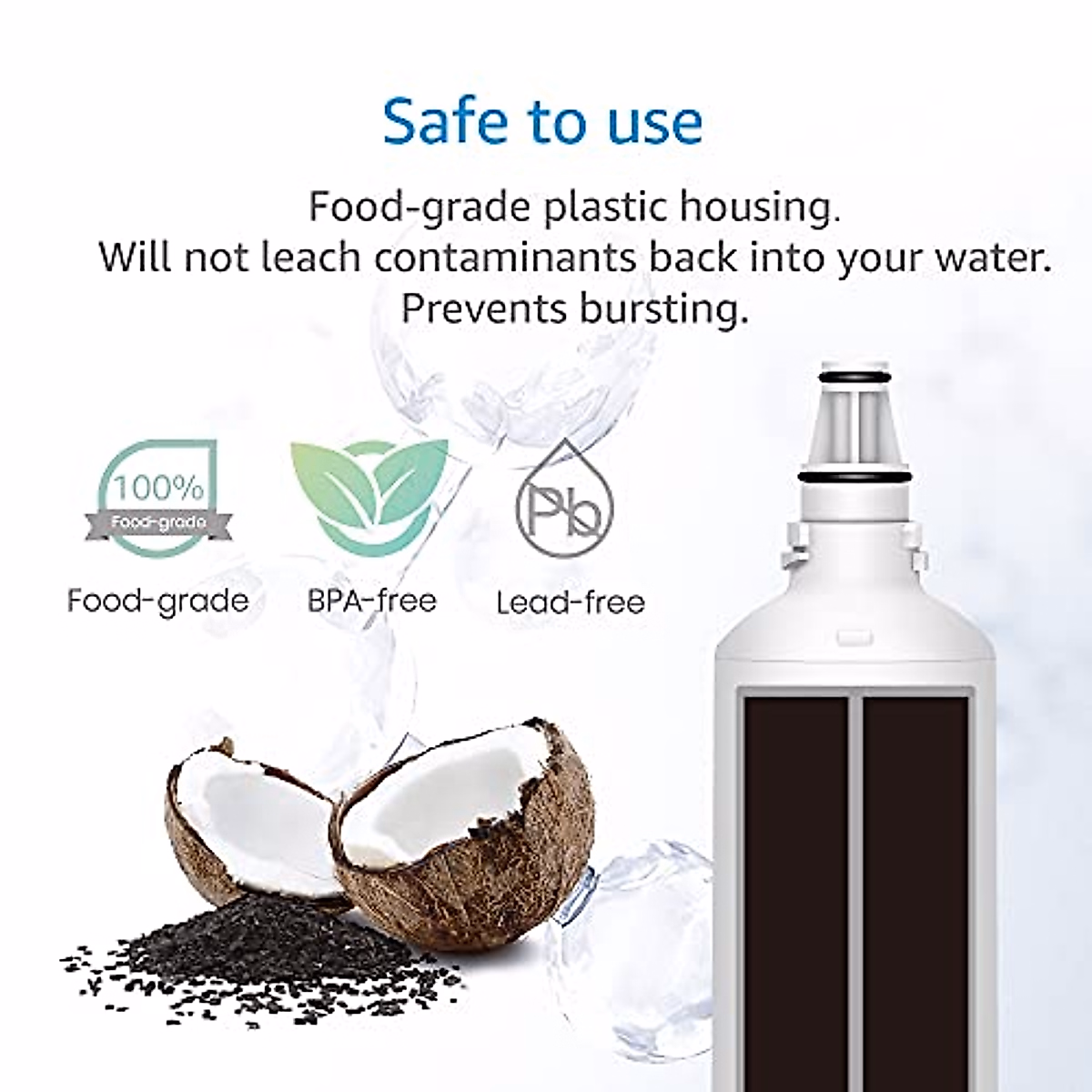 AQUA CREST F-1000,F-2000 Under Sink Water Filter, Model No.AQU-WF03-F1, Replacement for F-1000,F-2000 and AquaPure AP Easy C-Complete, Pack of 3