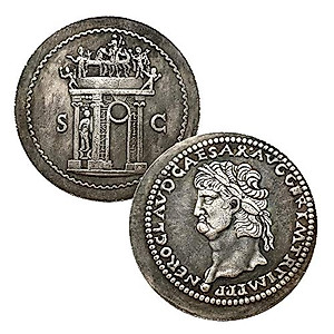Ancient Roman King Silver Coin Silver Dollar Roman King Nero CLAVDIVS Coin Antique Coin Collection Process Substitutes for Exquisite Handicraft Currencies