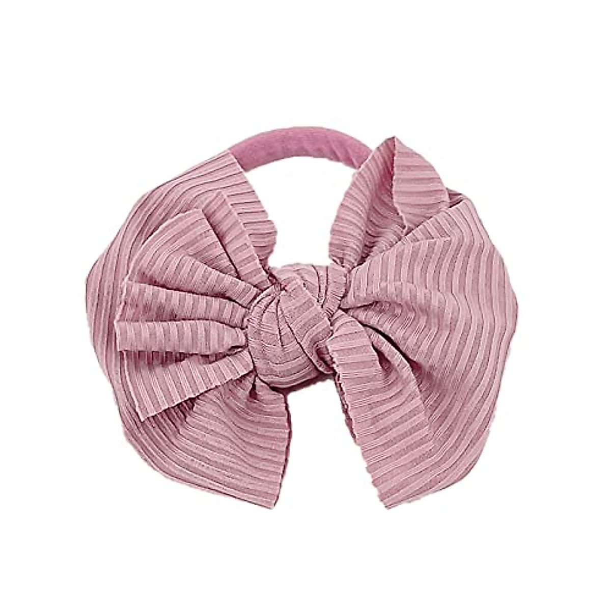 Toddler Baby Girls Headbands Striped Solid Bow Headwear 3 Years Personalized Buttery Feeling Grip Headgear (I, One Size)