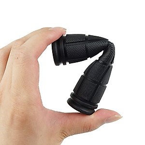 Kasteco 2 Pairs Bicycle Handle Bar Grips Mushroom Grips for BMX/MTB/Road Mountain Bikes, Black