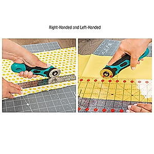 SINGER ProSeries 45mm Stick Rotary Cutter with Ergonomic Handle and 45mm Blade Replacement, Includes 2 Blades
