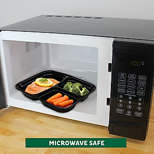 Freshware Meal Prep Containers [150 Pack] 3 Compartment with Lids, Food Containers, Lunch Box, Stackable, Bento Box, Microwave/Dishwasher Safe (32 oz)