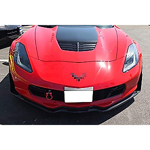 iJDMTOY Red Track Racing Style Front Bumper Tow Hook Ring Compatible With 2014-2019 Chevrolet Corvette Z06 ZR1 Z51, Made of Light Weight CNC Aluminum