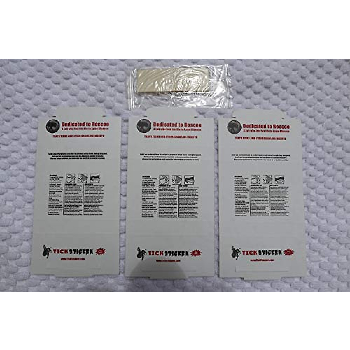 Tick Trapper Tick Sticker Flea, Tick, and Insect Trap - Non-Toxic and Easy to Use - Patent Pending Tick Attractant, Sticky Glue Traps Crawling Insects (Pack of 3)