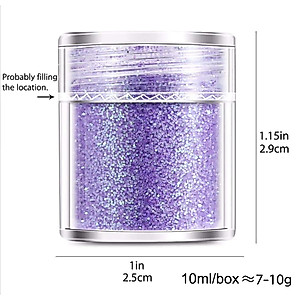 GABOX 10 Jars Sunset Orange Cosmetic Chunky Glitter Set, Holographic Nail Resin Glitter, Fine Powder+1mm+2mm+3mm Sequins Flakes, Iridescent Art Glitter Set for Body Face Eyes Hair Crafts