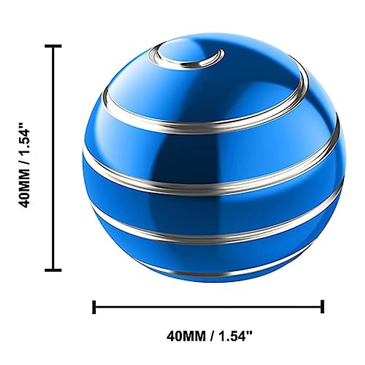 Kryfa Kinetic Desk Toys, Adults Fidget Toys, Fidget Toys for Kids Ages 8-12, Sensory Toys for Kids with Autism, Stocking Stuffers for Kids Party Favors Toys (1.54", Blue)