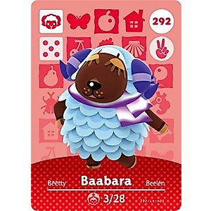 Baabara - Nintendo Animal Crossing Happy Home Designer Amiibo Card - 292