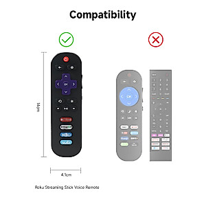 Remote Case for Roku Smart TV RC280 RC282 URC280J XRC280J Remote Control Universal Replacement Lightweight Silicone Case Cover Sleeve Skin with Lanyard for Roku TV Remote