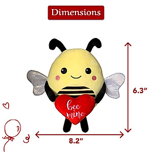 Light Autumn Bee Mine 10" Stuffed Animal Gifts - Valentines Day Stuffed Animals - Girlfriend Gifts - Valentine's Gift for Her - Cute Funny Vday Gifts for Boyfriend and Girlfriend