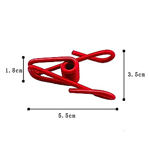 NUZAMAS 2X Clothesline 12 Pegs Clips Portable Expandable Adjustable Retractable Airer for Camping Travel Clothes Laundry Drying Outdoor and Indoor Use Red