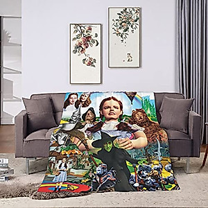 Wizard of Oz Blankets Super Soft Flannel Cartoon Throw Blanket Comfy Lightweight Bedding Blanket 50"x40"