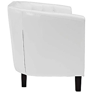 Modway Prospect Upholstered Contemporary Modern Loveseat In White Faux Leather