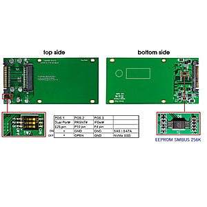 Micro SATA Cables U.2 SFF-8639 to 2.5 Inch U.2 SSD Adapter - 12V, 5V, and 3.3VAUX Hot Plug Power Protection, Dual Port Design, and LED Indicator for SSD Status