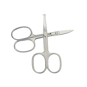 Motanar Eyebrow and Nose Hair Scissors, 3.7” Stainless Steel Professional Facial Nose Hair Trimmer Scissors for Women and Lace Wigs 2 Pieces