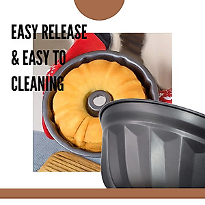 Grupo Gadmi Non-stick donut pan 10 inches diameter x 4 inches bottom Non-Stick Cake Pans Fluted Cake Pans for baking jelly pan pancake pan pancake baking pan box loaf pan loaf pans mold