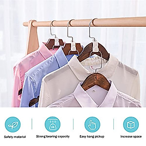 120Pcs Clothes Hanger Connector Hooks, Thicken, Load 30 Pounds, Used in Closet Space Savers and Organizer Closets(Pink, Blue, Green and White)