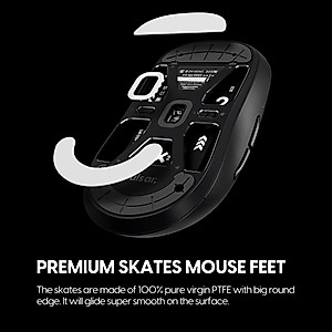 Pulsar Gaming Gears - PTFE Mouse Feet for X2 & X2 Mini Wireless Mice Premium Skate - White, Thick Type (0.8mm)