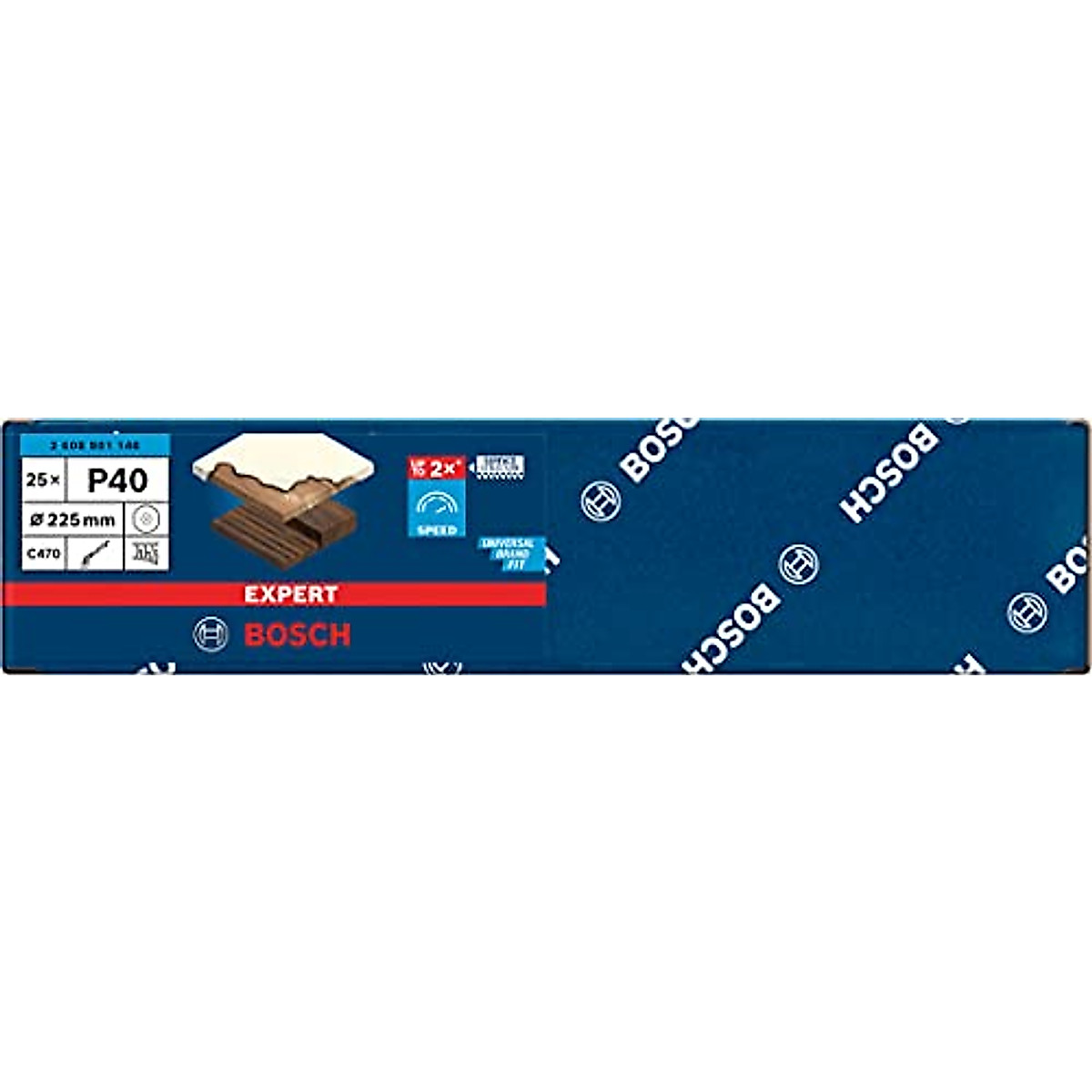 Bosch Professional 25x Expert C470 Sandpaper (Ø 225 mm, Grit 40, Accessories Orbital Sander)