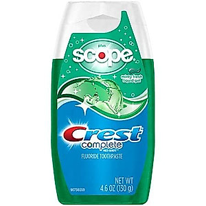 Crest Whitening Plus Scope Toothpaste Liquid Gel Minty Fresh - 4.6 oz, Pack of 4