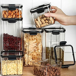 6PCS Food Storage Containers Set with Lids, Ideal for Kitchen Pantry Organization and Storage