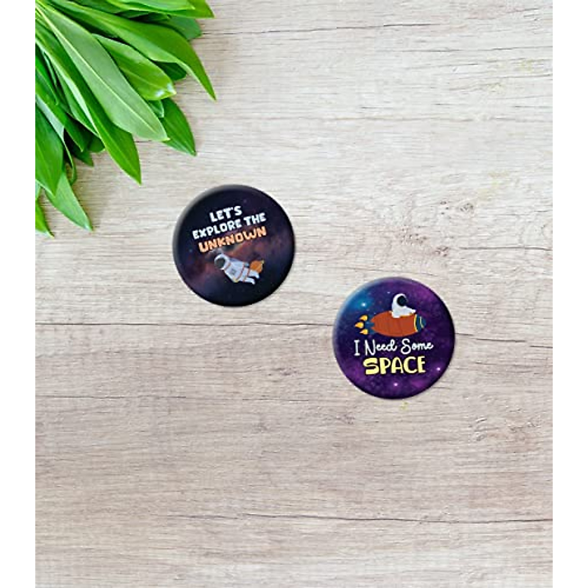 Creanoso Future Astronaut Buttons (1-Set X 10 Buttons) - Stocking Stuffers Premium Quality Gift Ideas for Children, Teens, & Adults - Corporate Giveaways & Party Favors