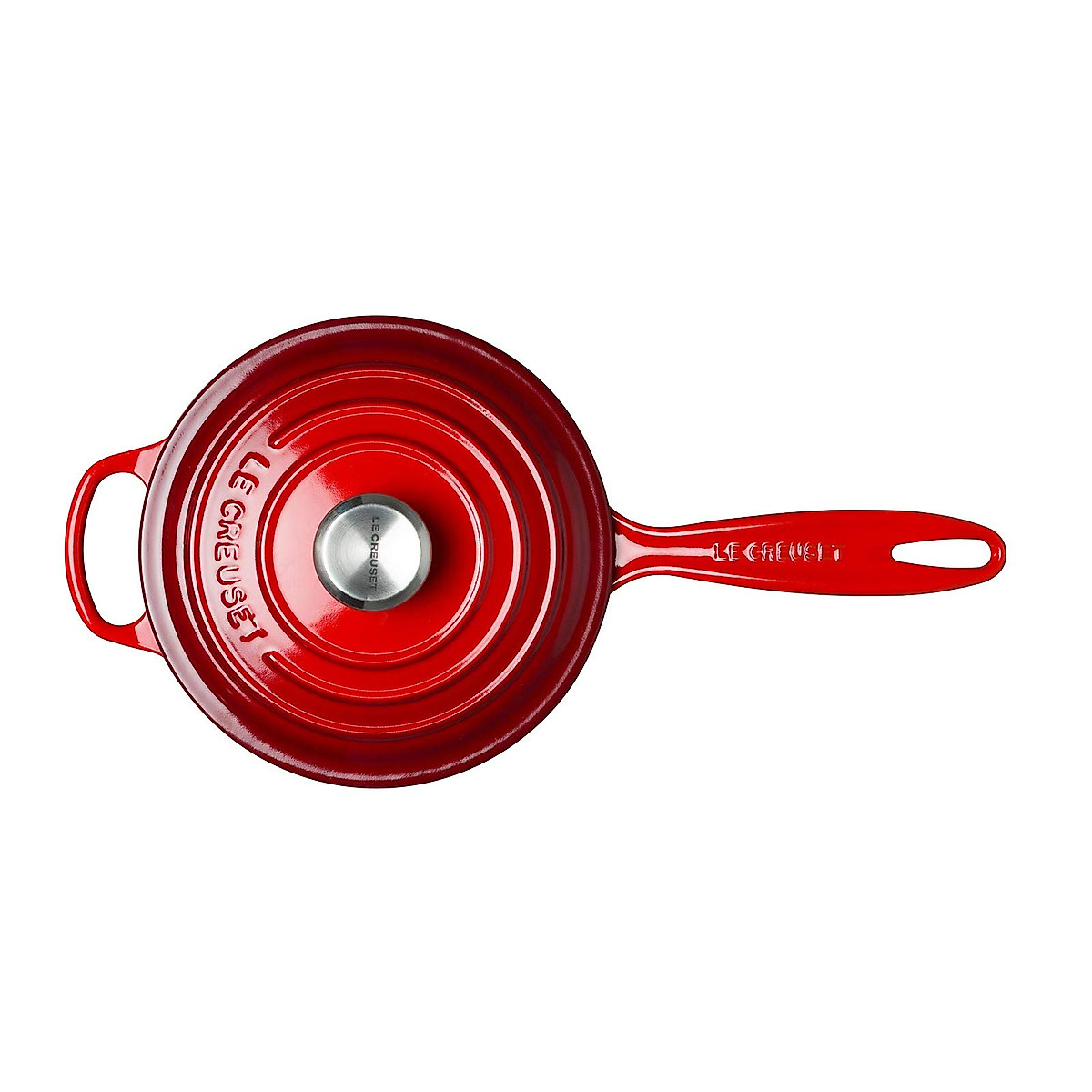 Le Creuset 8 Piece Multi-Purpose Enameled Cast Iron with SS Knobs, Stoneware, and Toughened Nonstick PRO Fry Pan Complete Cookware Set - Cerise