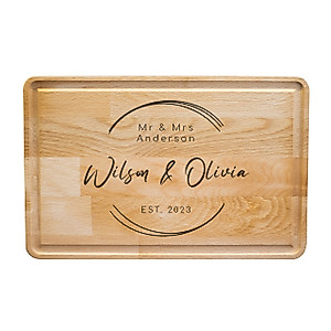 Custom Cutting Board | Personalized Cutting Board | Custom Cheese Board | Custom Chopping Board | Wedding Cutting Board | Personalized Wedding Gift | Gift for Couple (Without Handle)