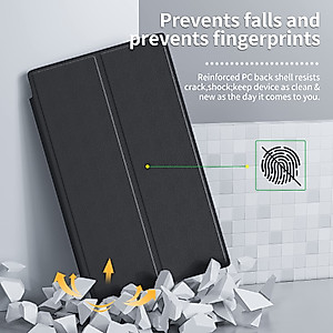 Tablet Case for TJD 10.1 inch Tablet, Multi-Viewing Angels PU Leather Stand Folio Case Cover Compatible with TJD MT1011 Touchscreen Tablet, with Magnetic Cover (Black Case)