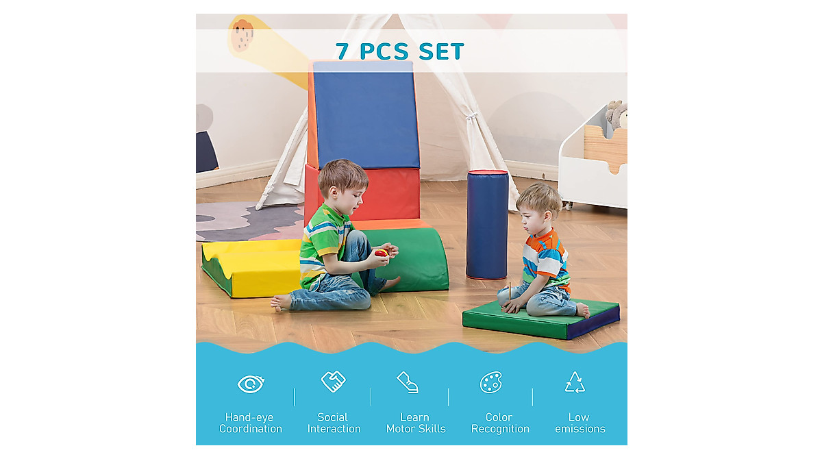 Soozier 7 Piece Foam Play Set for Kids Fun & Learning