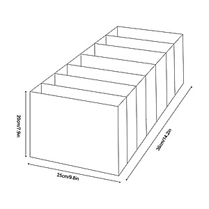 WXJ13 3 PCS Wardrobe Clothes Organizer Jeans Compartment Storage Box 7 Grids Folding Clothes Drawer Mesh Separation Organizer Washable Storage Containers Bedroom Closet for T-shirt Jeans, White