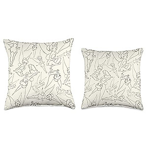 Disney Peter Pan Tinker Bell Poses Throw Pillow, 16x16, Multicolor