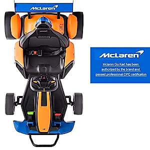SEGMART Electric Go Kart Ride on Go Kart for Kids with 2 Speeed 24V Powered 4 Wheels Licensed Mclaren, Vehicles Toys Ride on Truck Bluetooth/FM, Loading Capacity 132lbs & 8MPH Max Speed