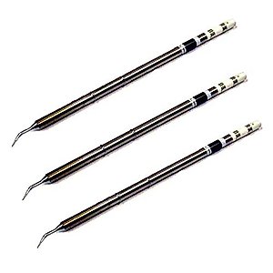 Hakko T15-JL02 - Hakko T15-JL02 Soldering Tip for FM2027 Iron, Bent 30°, 0.2 x 7.5mm, Replaces Old P/N T7-JL02 (3 Pack)