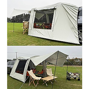WINTENT Versatile Car Tent SUV Tailgate Attachement Tent Rainfly Screen Room for Camping （15.9 x 7.9 x 6.4ft） (Ranifly)
