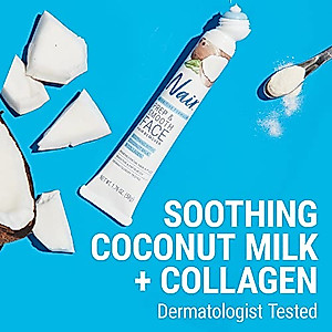NAIR Prep and Smooth Face, Facial Hair Removal for Woman, Touch Free Hair Removal Cream, with Sensitive Coconut Milk and Collagen for Skincare, Dermatologist Tested, 1.76 oz