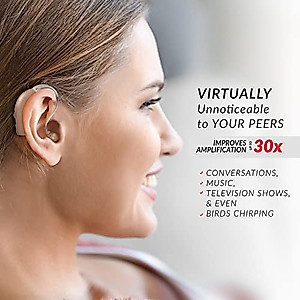 MSA 30X Twin Pack Sound Amplifier BTE PSAD | 30X Amplification | Rechargeable Sound Amplifier with Tips and Cleaning Brush