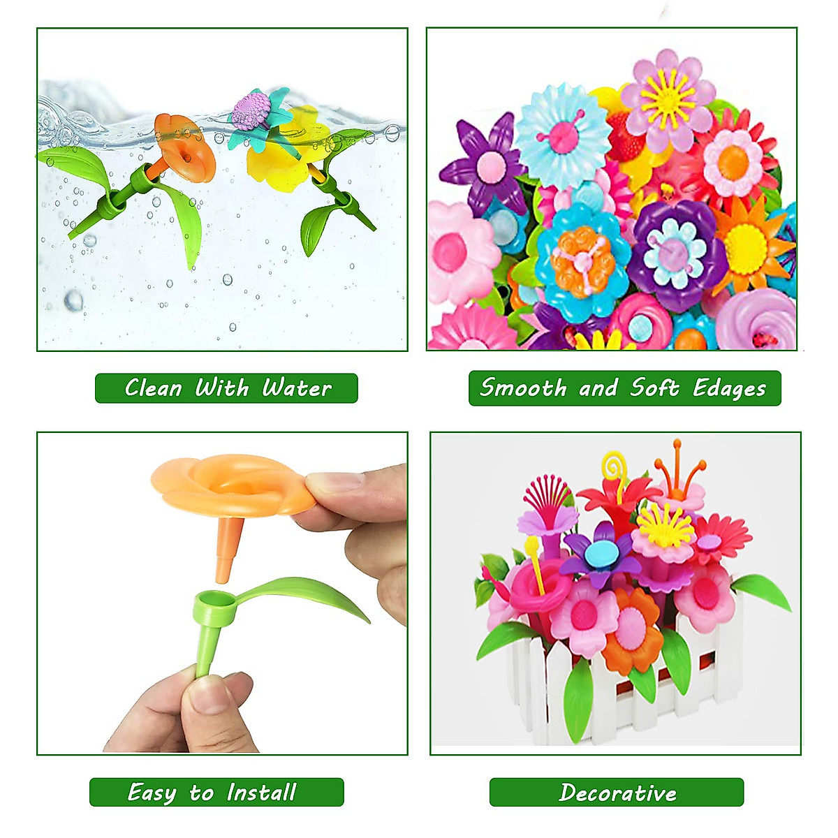 Gifts Toys for 3, 4, 5, 6 Year Old Girls - DIY Flower Garden Building Kits Educational Outdoor Activity for Preschool Toddlers Playset STEM Toy Crafts Birthday Easter Gifts for Girls Kids