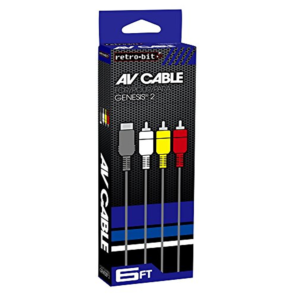 Retro-Bit Sega Genesis 2 Nomad 9-PIN AV Cables Video