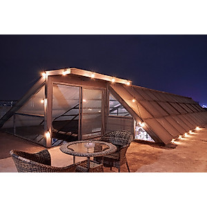 Joursdela 96ft 2-Pack LED Outdoor String Lights LED Single Filament Edison Bulbs Commercial Grade Heavy Duty Light with Shatterproof LED for Patio Backyard