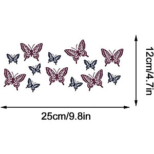 Pink UV DTF Cup Wrap, 1/7Sheets Flower Butterfly Coffee Cup Rub on Transfers for Glass Cups, UV DTF Cup Wrap Transfer Stickers Decals Waterproof Rub on Transfers for Glass Cups Crafts Vintage Iron-on