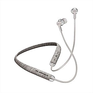 SOL REPUBLIC Shadow Fusion Bluetooth Earbuds, Grey 10-Hour Playtime Comfortable Knit Tech Fiber Collar Magnetic Connection Earbuds Flexible Compact Storage Convenient Carrying Case, Gray