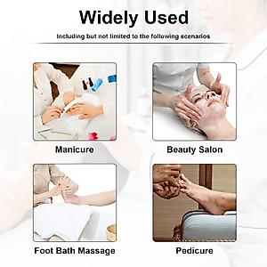 Elitzia Pedicure Foot Stool Beauty Salon SPA Foot Bath Footstool Two Colors Optional Thick Support Seat Quality Wheels ET28499 Brown Colour