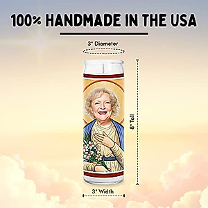 Betty Celebrity Prayer Candle - Funny Saint Candle - 100% Handmade in USA - RIP Novelty Gift