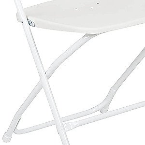Flash Furniture Hercules™ Series Plastic Folding Chair - White - 10 Pack 650LB Weight Capacity Comfortable Event Chair-Lightweight Folding Chair