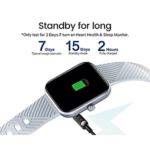 Smart Watch for Android Phones Samsung iOS Compatible Smart Watch with Heart Rate Sleep Blood Oxygen Monitor Step Counter, IP68 Waterproof Touch Screen for Men Women Silver