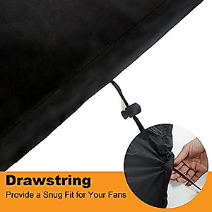 Capolo Heavy Duty Fan Cover for Dust, Industrial Shop Fan Covers Outdoor Waterproof for 18-20" High Velocity Floor Fan, Commercial, Garage, and Greenhouse Use