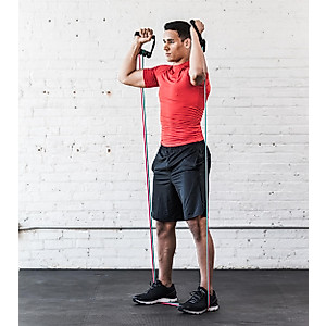 Lifeline Resistance Trainer Kit with Adjustable Resistance Level Bands for More Workout Options Includes Triple Handles, Door Anchor, Multiple 4ft Exercise Tubes, Instruction Guide and Carry Bag