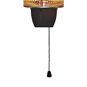 Westinghouse Infrared Electric Outdoor Heater, Hanging Patio Heater, Radiant Heat, Heats all year round, Retro Style, Waterproof and Dust Resistant Black